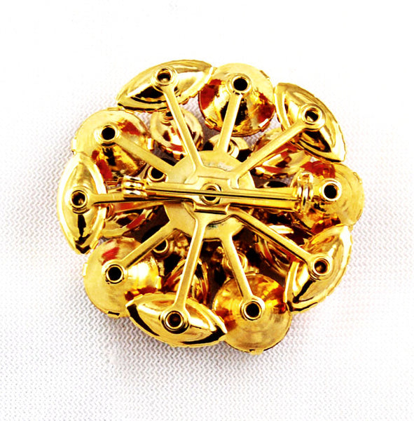 Red Swarovski Rhinestone Brooch Vintage Estate Beads And Jewelry