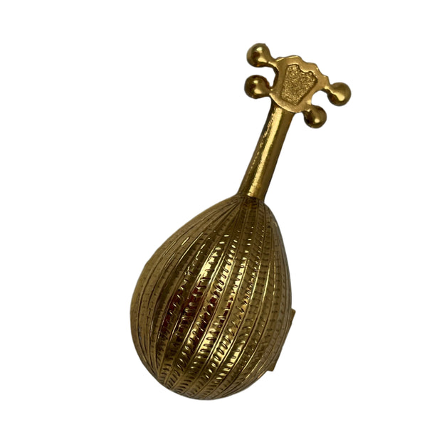 Avon Gold Mandolin Solid Perfume - Estate Beads & Jewelry