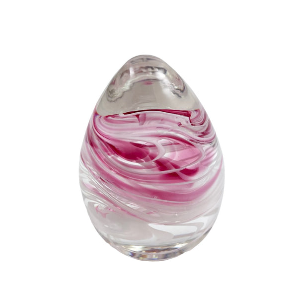 Pink Art Glass Paperweight Egg Joe Rice – Estatebeads