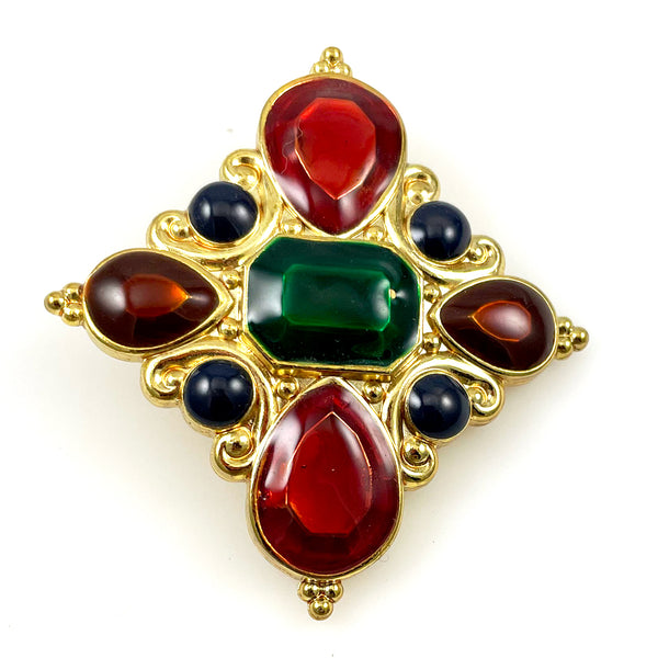 Vintage Jay Strongwater Gold Scarf Pin/Pendant - Estate Beads & Jewelry