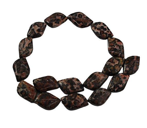 Red Leopard Skin Jasper Twist Beads – Estate Beads & Jewelry