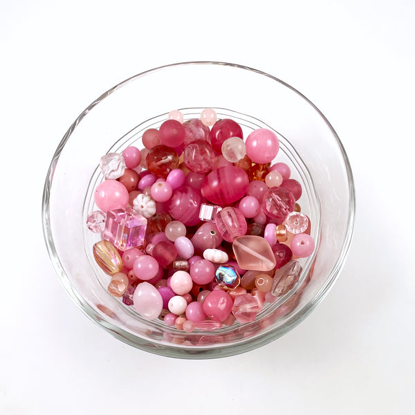 Vintage Pink Glass Bead Mix – Estate Beads & Jewelry