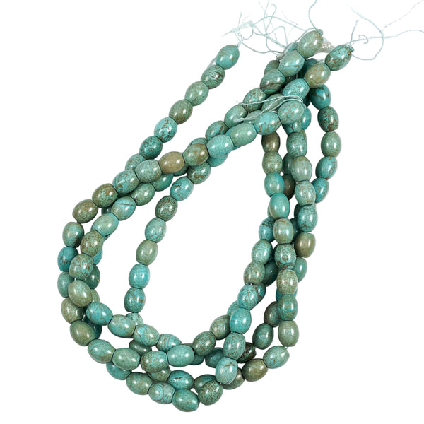 Turquoise Blue Barrel Gemstone Beads - Estate Beads & Jewelry