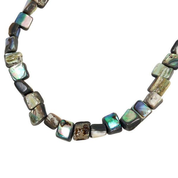 Abalone Shell Square Beads Strand - Estate Beads & Jewelry