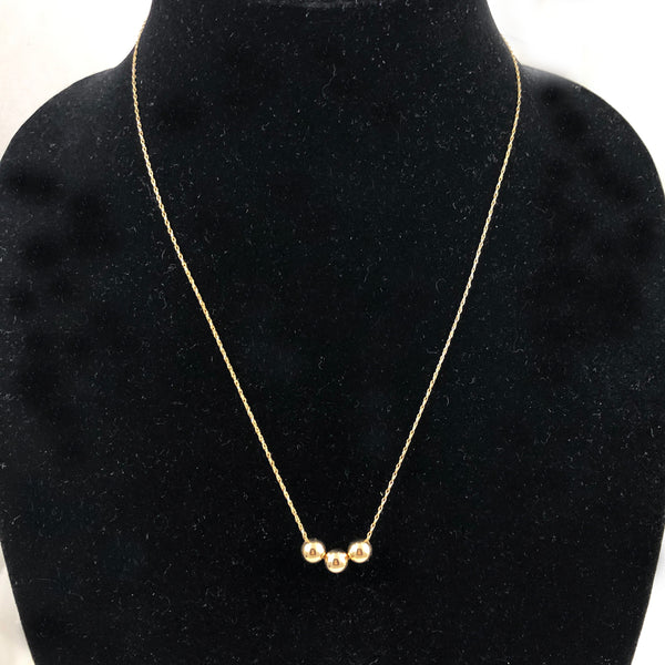 Gold Chain Add-Bead-Necklace by ADDA 14K - Estate Beads & Jewelry