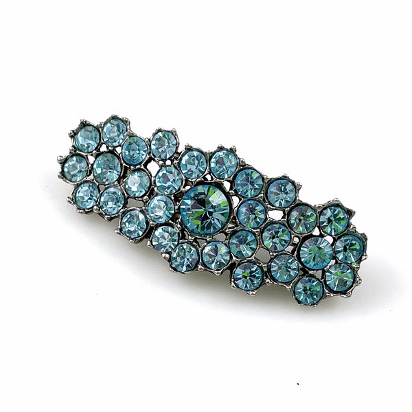 Light Blue Rhinestone Brooch - Estate Beads & Jewelry