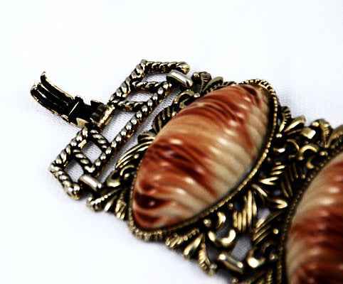 Vintage Faux Shell Filigree Bracelet – Estate Beads & Jewelry
