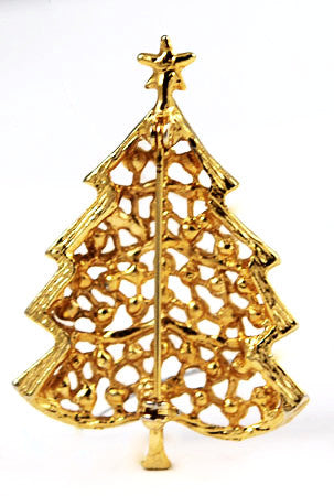 Colorful Rhinestone Christmas Tree Pin Vintage – Estate Beads & Jewelry