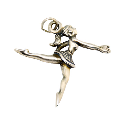 Sterling Silver Ballerina Dancer Charm – Estate Beads & Jewelry