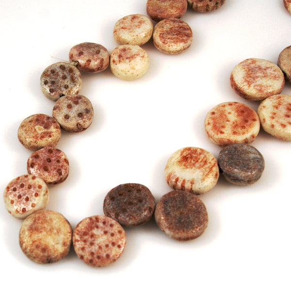Fossilized Sponge Coral Coins Natural Vintage – Estate Beads & Jewelry