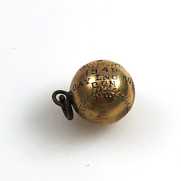 Gold Filled Baseball Champion Charm 1940's – Estate Beads & Jewelry