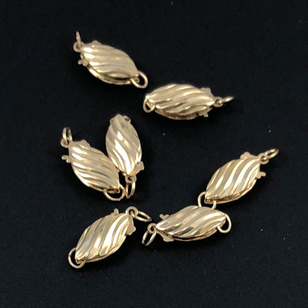 Gold Filled Marquis Safety Clasp 14mm – Estate Beads & Jewelry