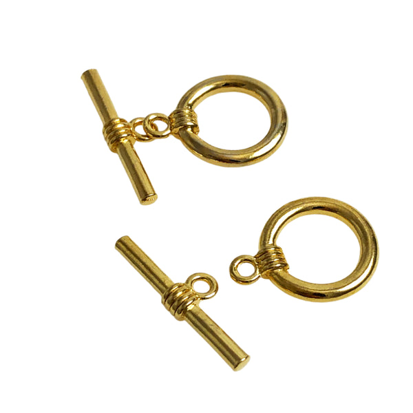 Large Gold Plated Toggle Clasps 18mm – Estate Beads & Jewelry