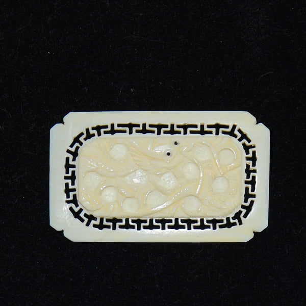 Chinese Ivory Serpent or Dragon Brooch - Estate Beads & Jewelry