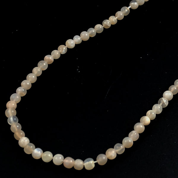 Beige Moonstone Round Beads Gemstone – Estate Beads & Jewelry