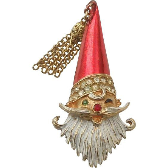 MYLU Santa Claus Brooch Christmas - Estate Beads & Jewelry