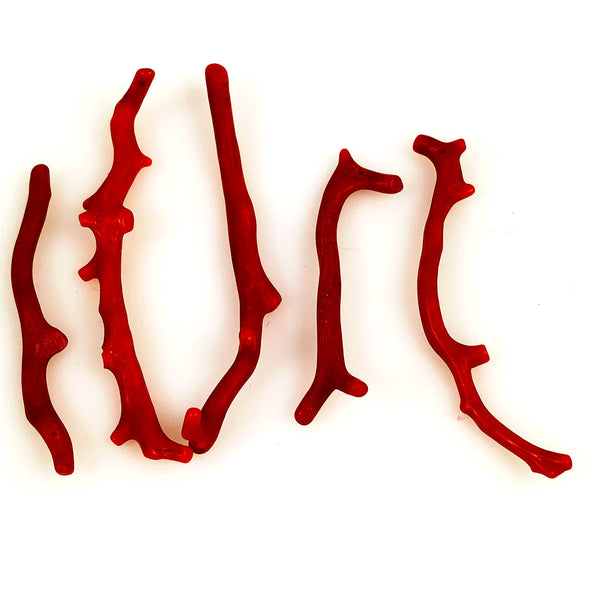 Orange Coral Large Branch Beads Natural - Estate Beads & Jewelry