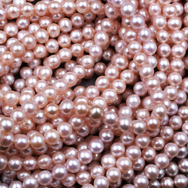 Pink Freshwater Pearl Round Beads Strand – Estate Beads & Jewelry