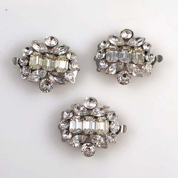 Rhinestone Clasps Elegant Vintage NOS Double Strand - Estate Beads ...