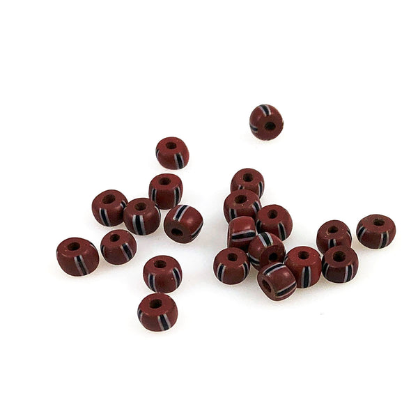 Venetian Rust Striped Trade Beads – Estate Beads & Jewelry