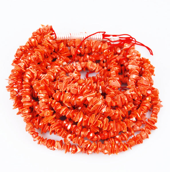 Italian Salmon Orange Coral Chip Beads – Estate Beads & Jewelry