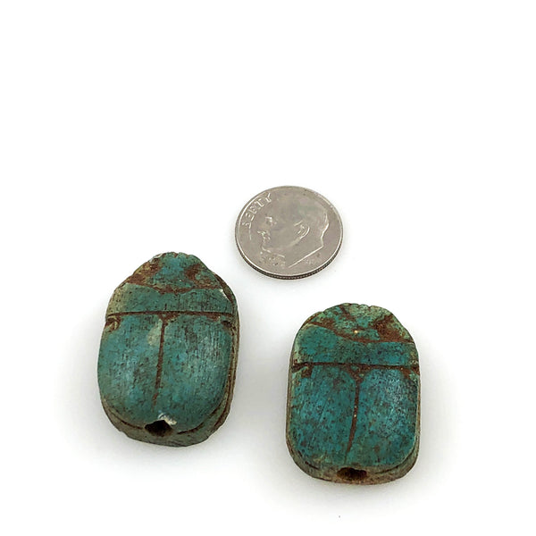 Egyptian Scarab Turquoise Beads – Estate Beads & Jewelry
