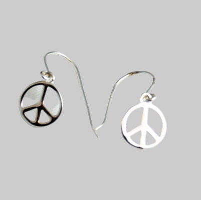 Sterling Silver Peace Sign Earrings Vintage – Estate Beads & Jewelry